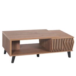 Mendler Couchtisch HWC-M45, Wohnzimmertisch Beistelltisch Sofatisch, 3D-Design Schubladen 44x120x65cm ~ Vari 104618+104619