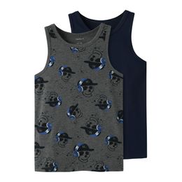 name it Unterhemd 'NKMTANK' Jungen Gr&ouml;&szlig;e 86 blau / navy / dunkelgrau / wei&szlig;