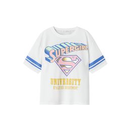 name it T-Shirt 'NKFJIXIRDI SUPER' M&auml;dchen Gr&ouml;&szlig;e 146/152 blau / gold / rosa / wei&szlig;