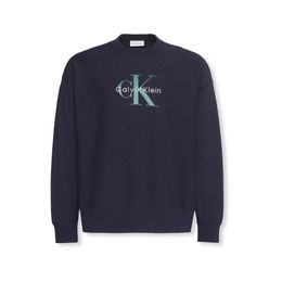 Calvin Klein Jeans Sweatshirt male size M marine blue / Mint / White