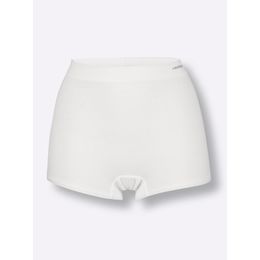 w&auml;schepur w&auml;schepur Damen Panty mit bequemem Softbund, 2x wei&szlig; + 2x grau-meliert, Gr&ouml;&szlig;e 46