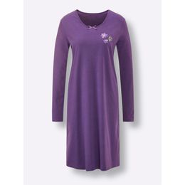 w&auml;schepur w&auml;schepur Damen Sleepshirts mit Blumen-Motiven, ros&eacute;-lila-bedruckt + lila, Gr&ouml;&szlig;e 36/38