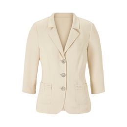 WITT Damen Blusenblazer mit Zierfalten und Glitzersteinen, elfenbein, Gr&ouml;&szlig;e 44