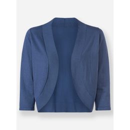 sheego Gro&szlig;e Gr&ouml;&szlig;en Bolero in Feinstrick-Qualit&auml;t, jeansblau, Gr&ouml;&szlig;e 46 - Damen