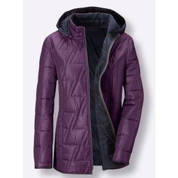 WITT Damen Wendejacke mit Kapuze, abzippbar, violett, Gr&ouml;&szlig;e 42