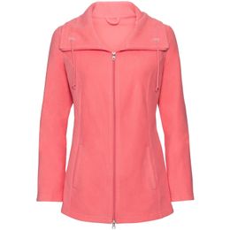 WITT Damen Fleecejacke mit 2-Wege-Rei&szlig;verschluss, mango, Gr&ouml;&szlig;e 48