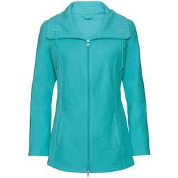 WITT Damen Fleecejacke mit 2-Wege-Rei&szlig;verschluss, aqua, Gr&ouml;&szlig;e 52