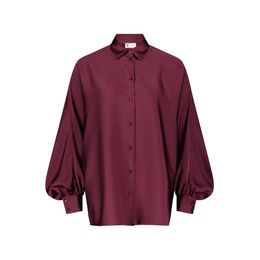 Vera Mont Satin-Bluse mit Kragen Damen Gr&ouml;&szlig;e M dunkelrot