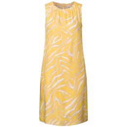 Street One Kleid Damen Größe 40 gelb / weiß Winterkleid
