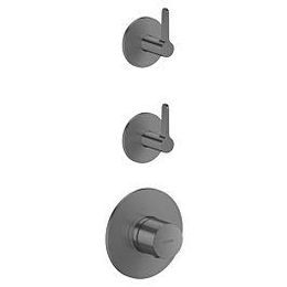 Hansgrohe AXOR One Thermostatmodul 48722340 Unterputz, 2 Verbraucher, mit Hebelgriff, brushed black chrome