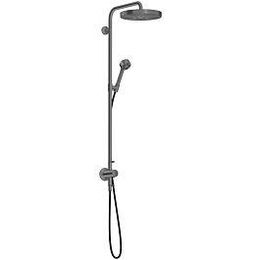 Hansgrohe AXOR One Duschsystem mit Thermostat und Duschkopf 280 48797340 Unterputz-Fertigmontageset, 1 Strahlart wassersparend , EcoSmart, 8 l/min, brushed black chrome