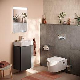 Hansgrohe Xilesa E Waschtischunterschrank 54245760 430x330mm, für Handwaschbecken, Türanschlag links, schiefergrau matt