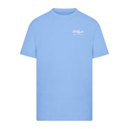 Mister Tee T-Shirt 'Limoni And Spritz' Herren Größe M himmelblau / limone / grün / weiß