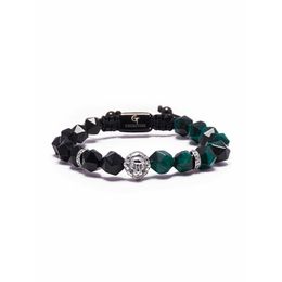 GT Collection Armband 'Wildcat King' Herren Größe One Size dunkelblau / smaragd / schwarz / silber