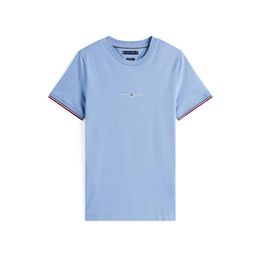 Tommy Hilfiger T-Shirt Herren Gr&ouml;&szlig;e XS taubenblau / cranberry / schwarz / wei&szlig;