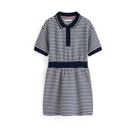 Tommy Hilfiger Kleid Mädchen Größe 140 navy / weiß