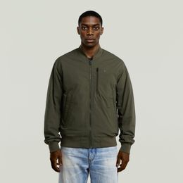 G-Star Raw Bomberjacke G-STAR "Tech Bomber", Herren, Gr. L, grau (asfalt), Twill, Obermaterial: 65% Baumwolle, 31% Polyamid, 4% Elasthan, regular fit, Rippbündchen, Jacken, mit Steppfutter