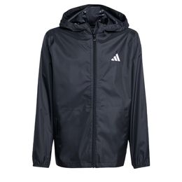 adidas Sportswear Athletic Jacket 'Rain Jacket' boy size 140 Black / White