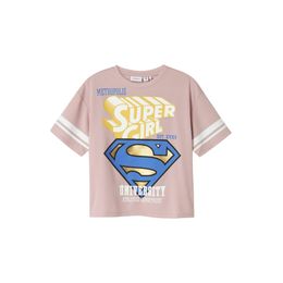 name it T-Shirt 'NKFJIXIRDI SUPER' M&auml;dchen Gr&ouml;&szlig;e 134/140 blau / gold / flieder / wei&szlig;