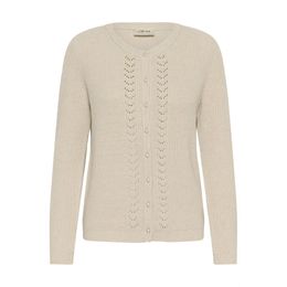 Cream Knit Cardigan 'Dela' female size XL Beige