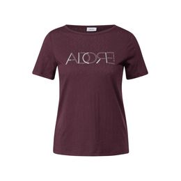 Cecil T-Shirt 'Adore' Damen Gr&ouml;&szlig;e L burgunder / silber