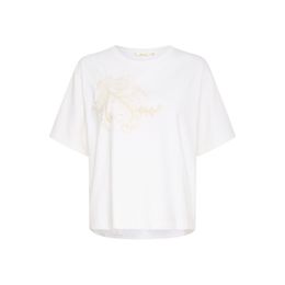 Cream T-Shirt 'CRLeona' Damen Gr&ouml;&szlig;e M creme / wei&szlig;