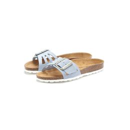 ELBSAND Pantolette 'Sandale, Mule, offener Schuh, Sommerschuhe, Lederpantolette' blau Gr. 44 f&uuml;r Damen