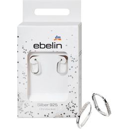 ebelin Creolen 925 Silber mit Strasssteinen
