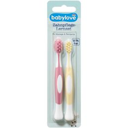 Zahnpflege-Lernset rosa/gelb babylove