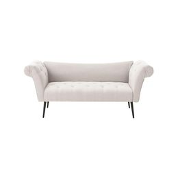 Beliani Chaiselongue NANTILLY in Beige/Schwarz - (W) 175 x (H) 76 x (L) 69 cm | Gr.: onesize
