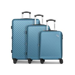 Check.In Paradise 2.0 4 Rollen Kofferset 3-teilig mit Dehnfalte in glacier blue | Gr.: onesize