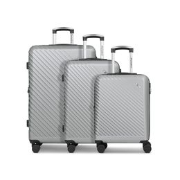 Check.In Paradise 2.0 4 Rollen Kofferset 3-teilig mit Dehnfalte in stone grey | Gr.: onesize