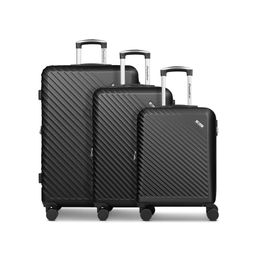 Check.In Paradise 2.0 4 Rollen Kofferset 3-teilig mit Dehnfalte in black | Gr.: onesize