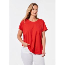 GOLDNER L&auml;ssiges Shirt mit Rundhalsausschnitt in rot | Gr.: 50