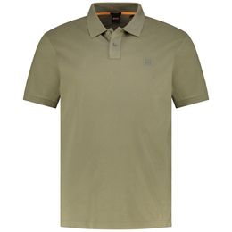 Große Größen BOSS Poloshirt mit Biobaumwolle Farbe khaki Größe: 4XL