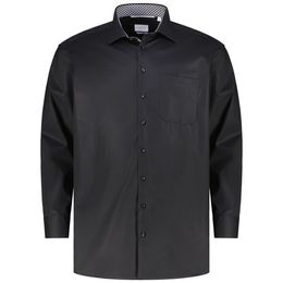 Große Größen Eterna Businesshemd aus "Dynamic Cotton ", bügelfrei Farbe schwarz Größe: 46
