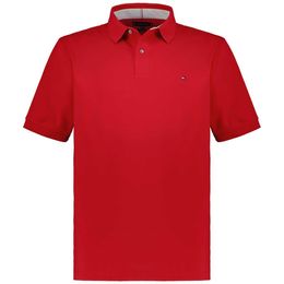 Große Größen Tommy Hilfiger Poloshirt mit Elasthan Farbe rot Größe: 4XL