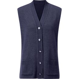 WITT Damen Strickweste mit Merinowolle, marine, Gr&ouml;&szlig;e 38