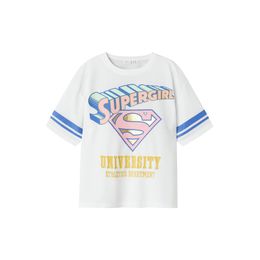 name it T-Shirt 'NKFJIXIRDI SUPER' M&auml;dchen Gr&ouml;&szlig;e 146/152 blau / gold / rosa / wei&szlig;