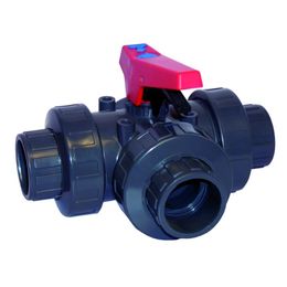 Cepex PVC Fittings, 3-Wege Kugelhahn Muffe, 50mm PN10