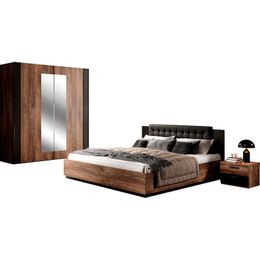 Home Affaire Schlafzimmer-Set »Sigma, Set 4 -St(Kleiderschrank, 2xNako, Bett 180), Made in Europe« Komplettschlafzimmer, viel Stauraum, trendige...