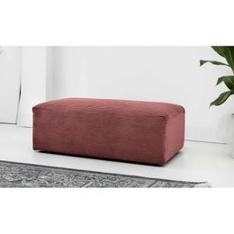 Inosign Polsterhocker &raquo;Koa&laquo; Wellenunterfederung, weicher Lounge-Sitzkomfort rosa 100% Polyester