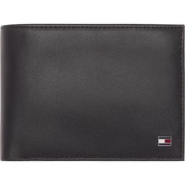 Tommy Hilfiger Geldbörse »ETON CC FLAP AND COIN POCKET« aus weichem Leder schwarz