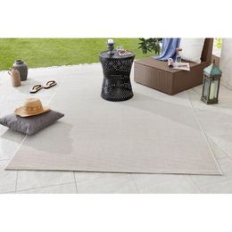 Hanse Home Teppich »Match« rechteckig 8 mm Höhe In-& Outdoor, Kurzflor, Läufer, Modern, Unifarben, Wohnzimmer, Balkon creme Obermaterial: 100%...