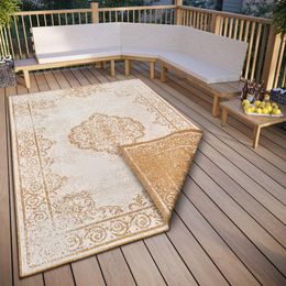 Hanse Home Teppich &raquo;CEBU Wendeteppich&laquo; rechteckig 5 mm H&ouml;he In-& Outdoor, Wetterfest, Balkon, Wohnzimmer, Wasserfest, Orientalisch gelb Polypropylen (