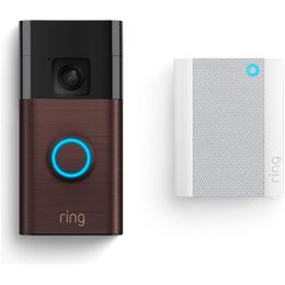 Ring &Uuml;berwachungskamera &raquo;Battery Video Doorbell + Chime T&uuml;rklingel&laquo; Au&szlig;enbereich schwarz, braun Kopf-bis-Fu&szlig;-Aufnahme
