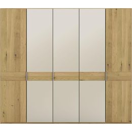 Musterring Dreht&uuml;renschrank &raquo;Savona, Kleiderschrank, Schrank, Garderobe, teilmassiv Eiche&laquo; mit T&uuml;rd&auml;mpfern, mit Spiegel oder Glas, extra B&ouml;den, MADE IN GERMANY, 