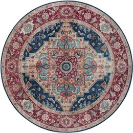 Hanse Home Teppich &raquo;Sylla&laquo; rund 5 mm H&ouml;he Orientalisch, Orient, Vintage, Wohnzimmer, Schlafzimmer, Esszimmer indigo/blau Obermaterial: 100%...