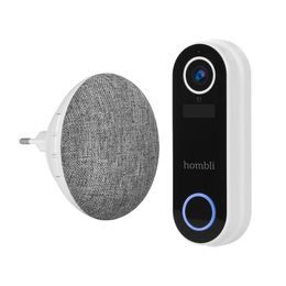 Hombli Smart Home T&uuml;rklingel &raquo;smarte T&uuml;rklingel 2 + Gong&laquo; Au&szlig;enbereich Wei&szlig; Kamera mit Full-HD und WLAN-Verbindung