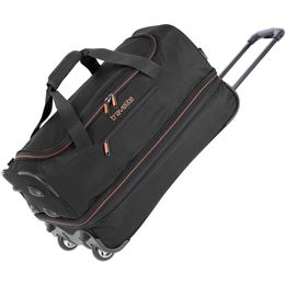 Travelite Reisetasche »BASICS, verschiedene Größen und Farben« Duffle Bag Reisegepäck Sporttasche Reisebag mit Trolleyfunktion schwarz-orange